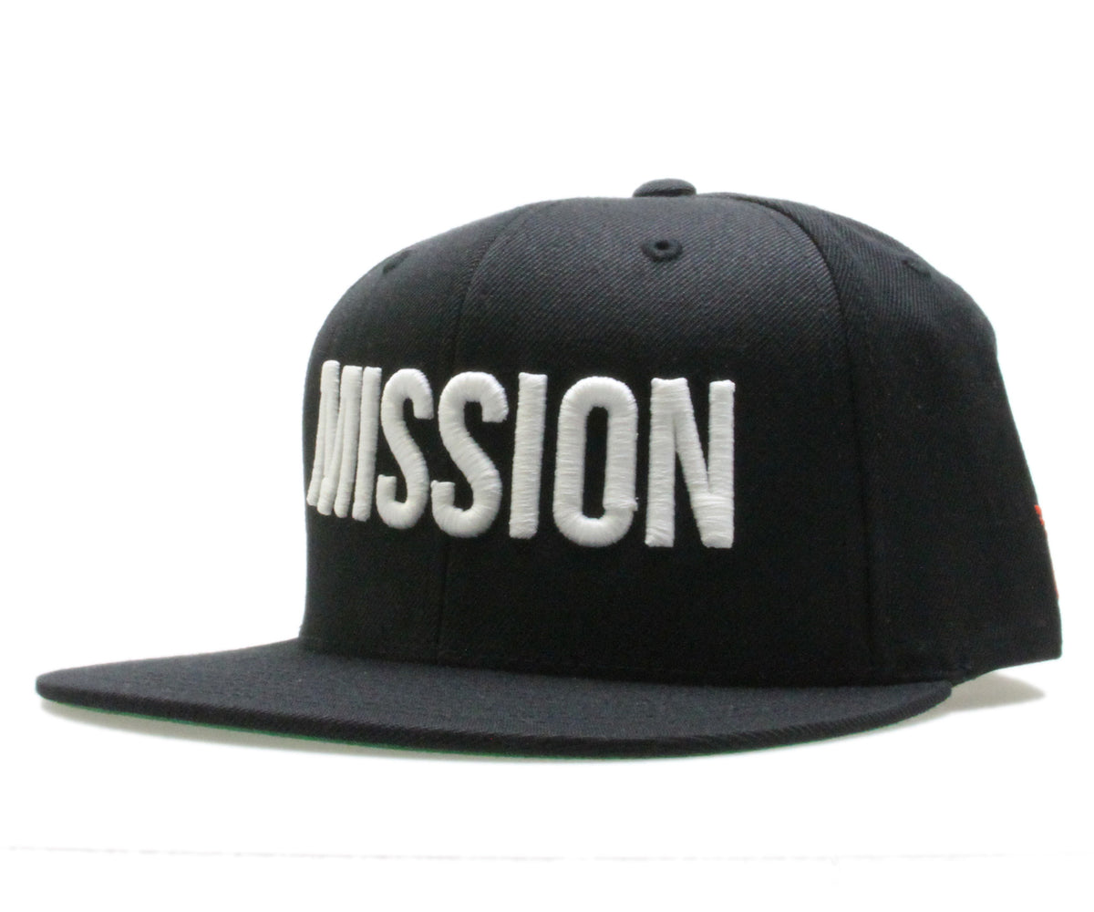 Mission | White Mission on Black Hat | Mission Belt